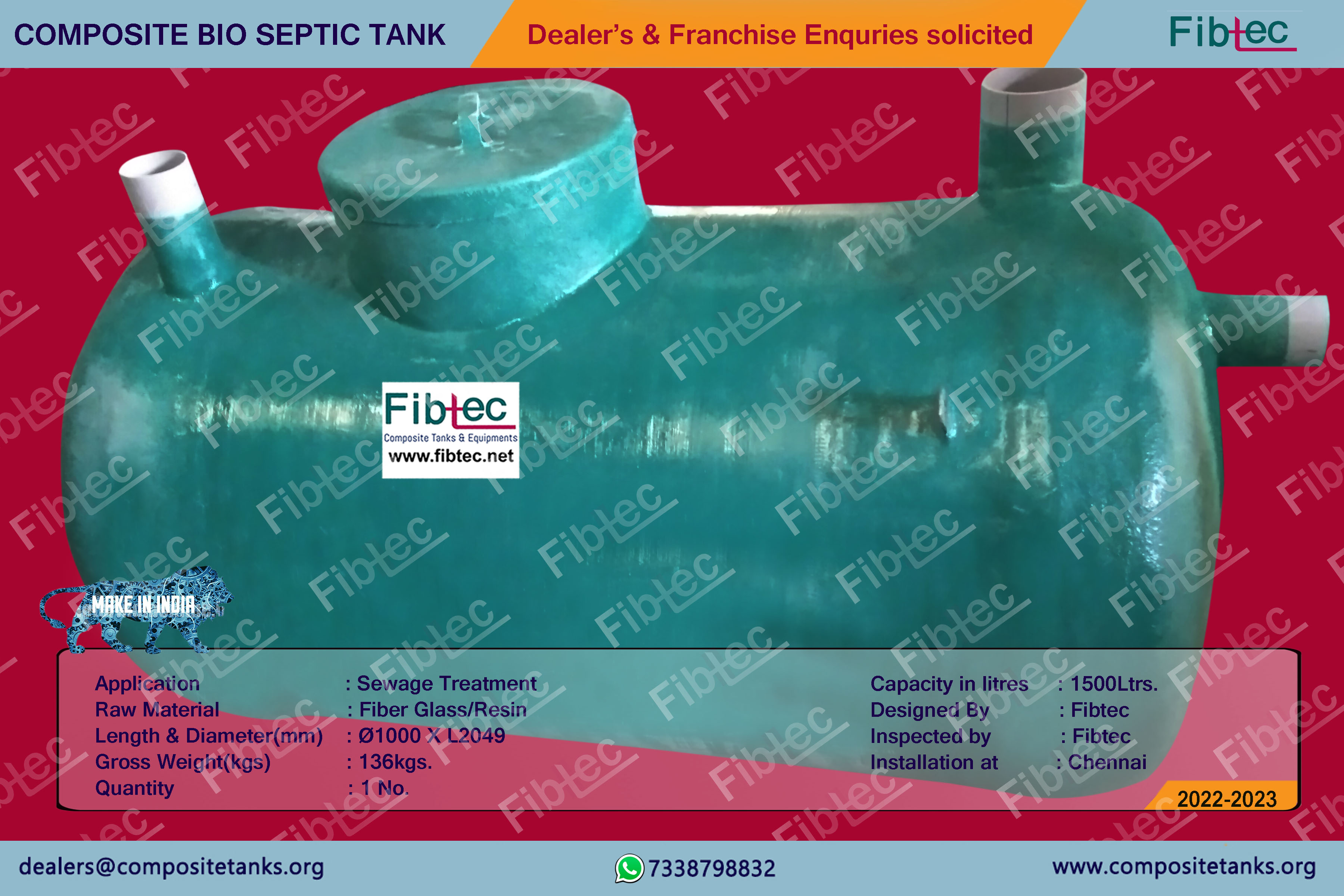 Fibre Glass Composite Bio Septic Tank