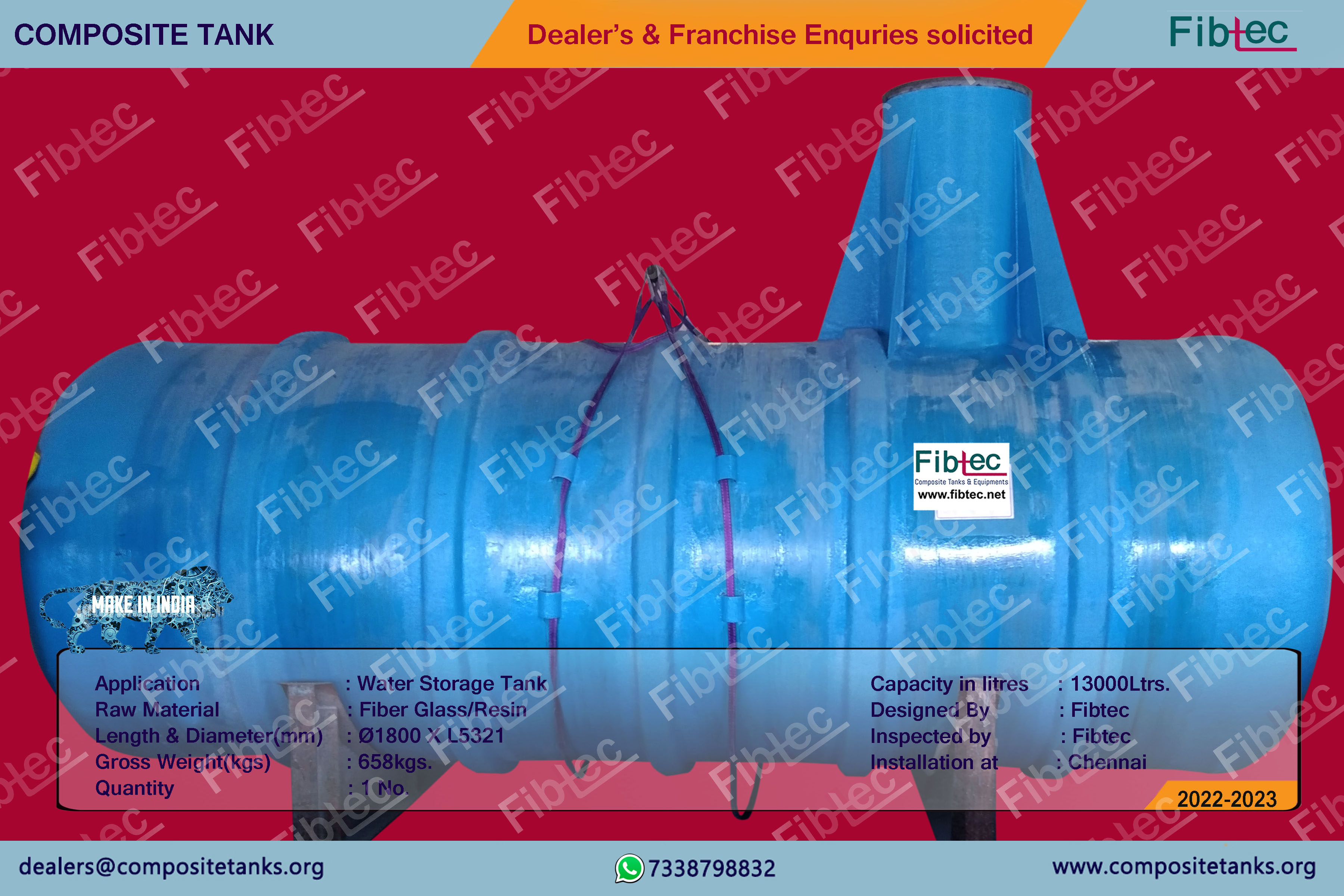 Underground Water Tank - composite fiberglass Water Tank