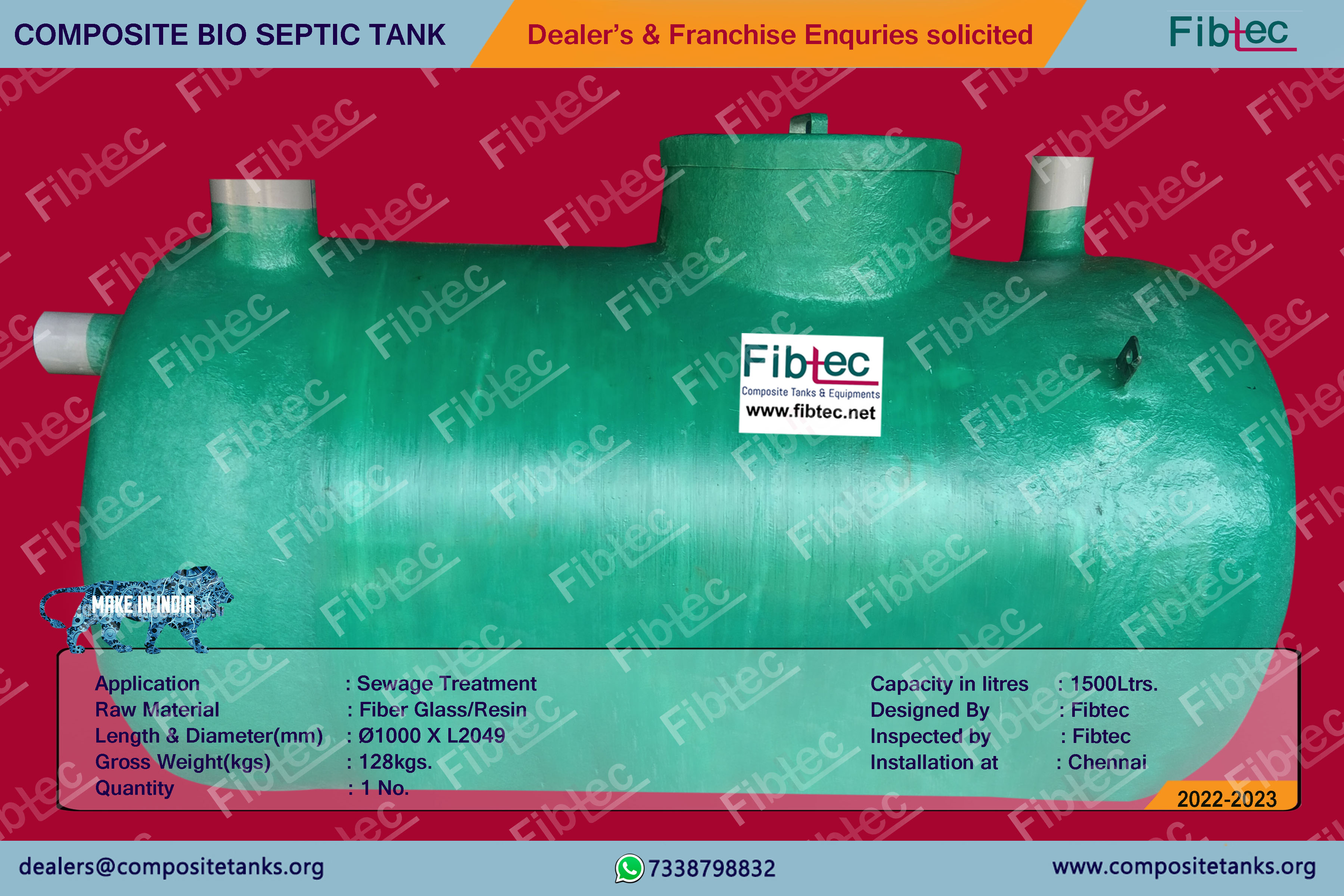 Fibre Glass Composite Bio Septic Tank