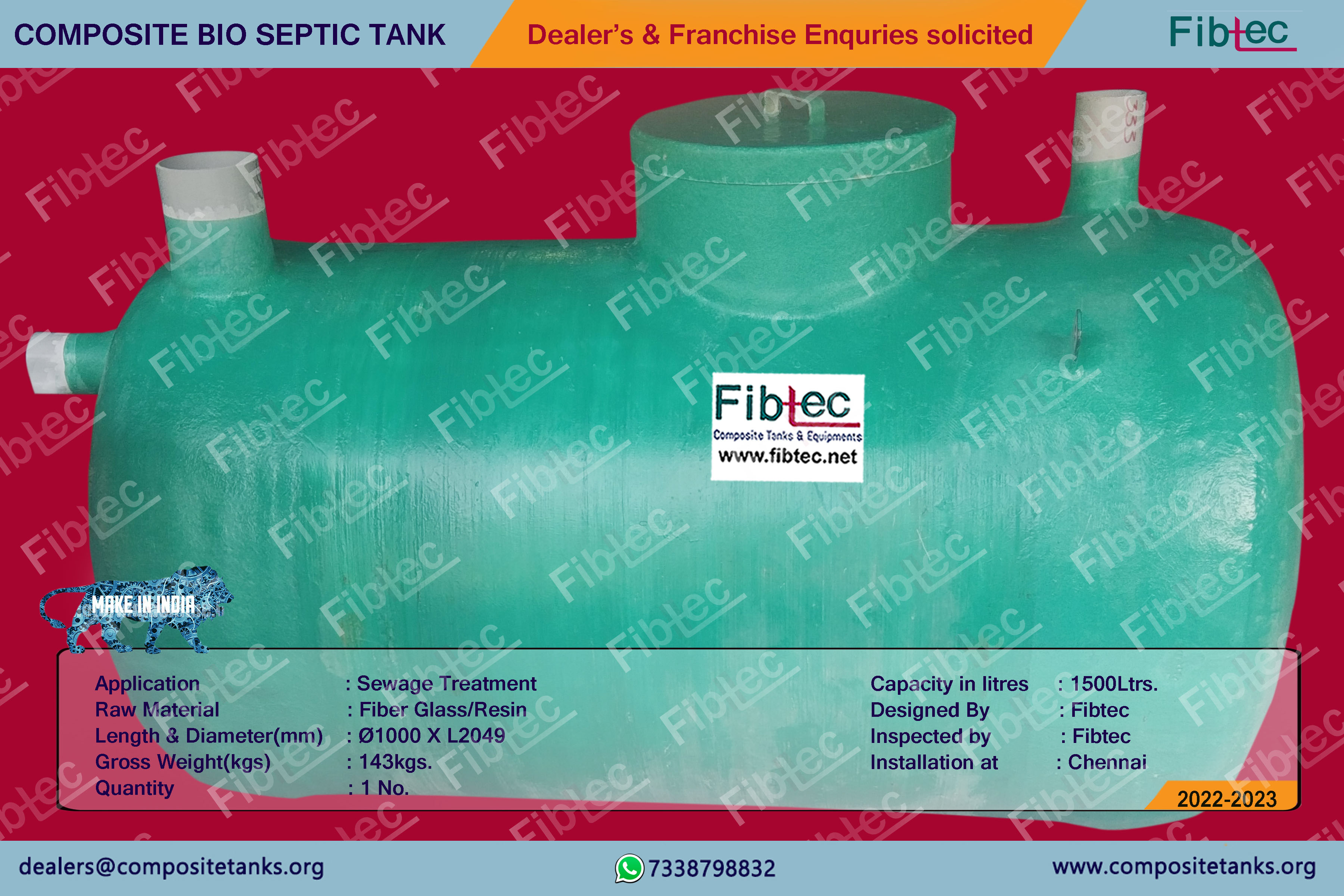 FRP Horizontal Tank