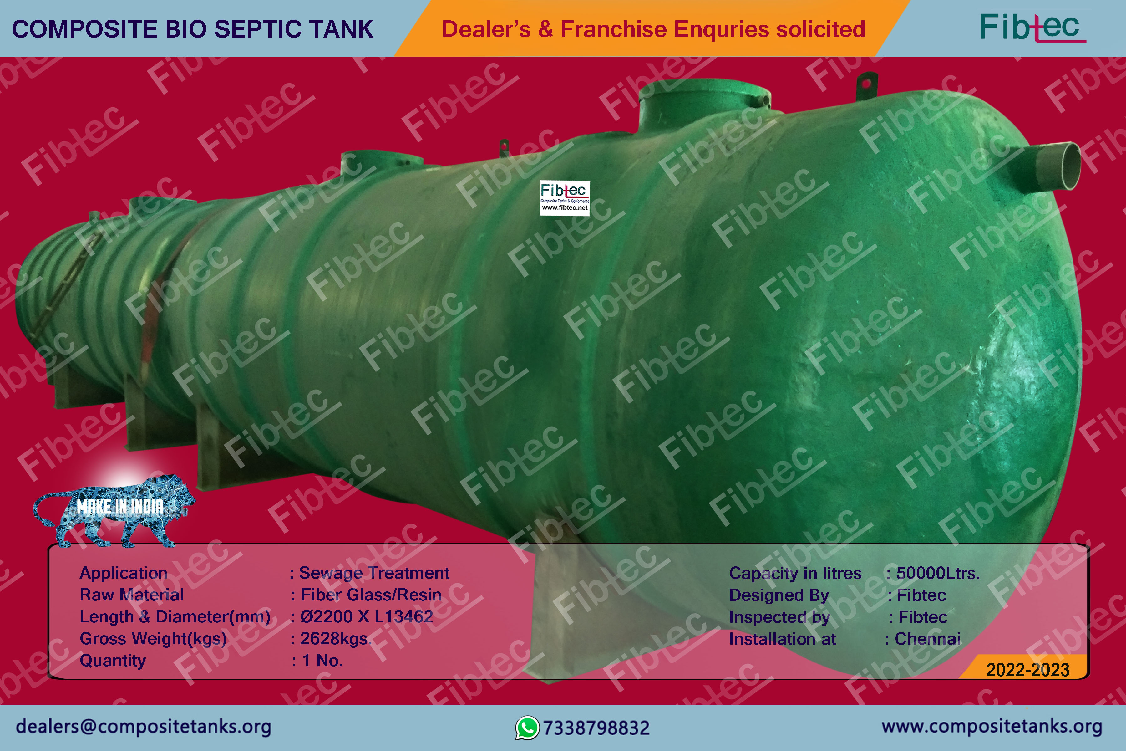 Fibre Glass Composite Bio Septic Tank