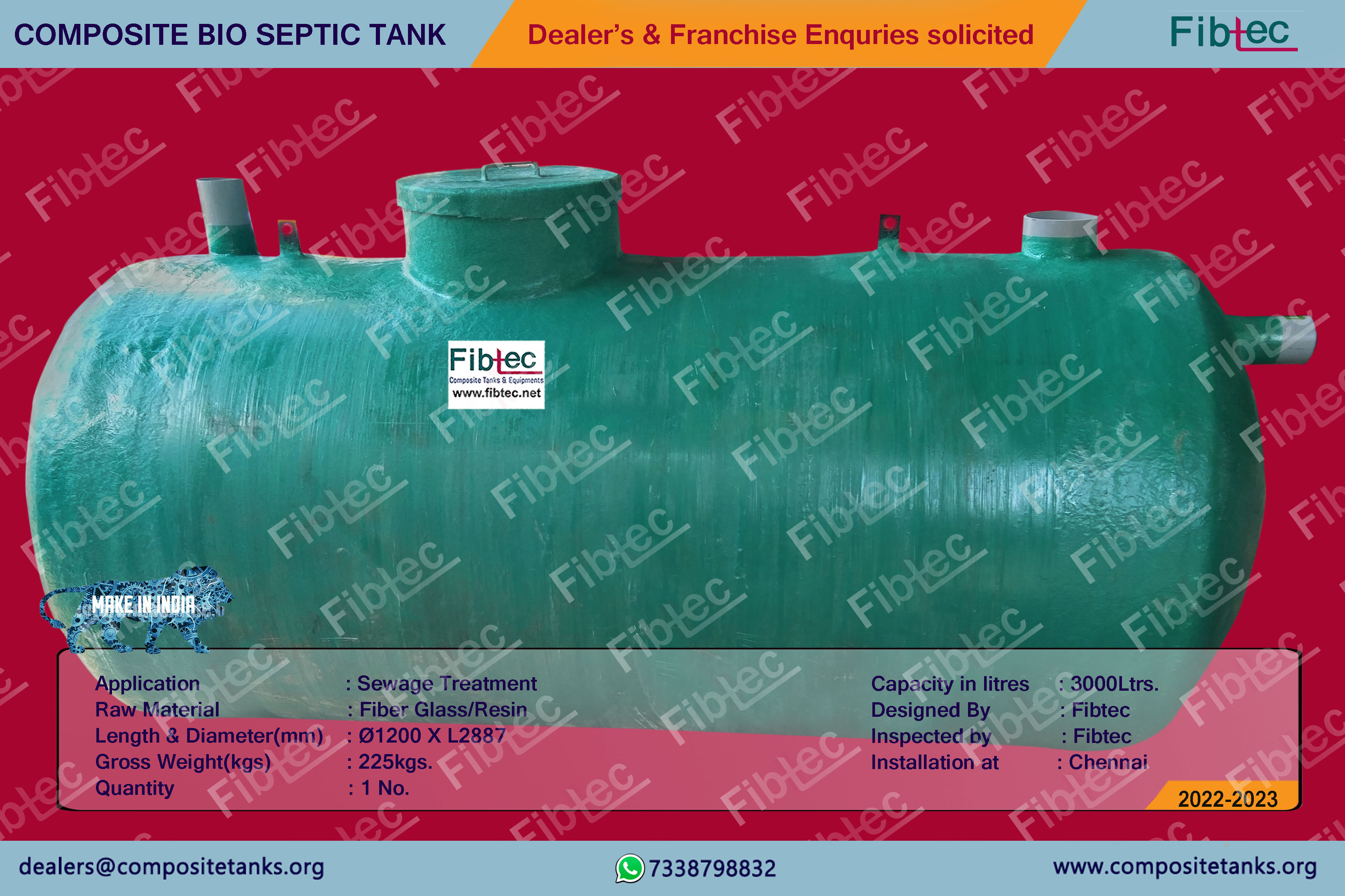 Fibre Glass Composite Bio Septic Tank